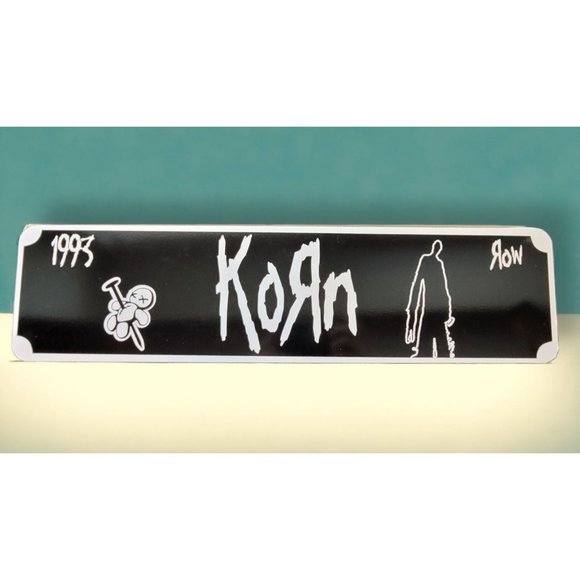 Decal Depot | Art | Korn Rockmetal Street Sign 6 X 24 Man Cave ...